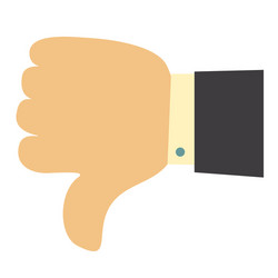 Thumb down symbol finger icon Royalty Free Vector Image