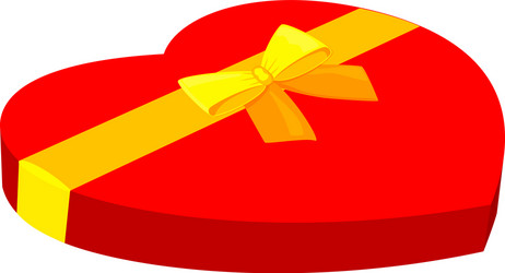 Cartoon red heart symbol Royalty Free Vector Image