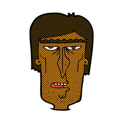 Comic cartoon angry face Royalty Free Vector Image