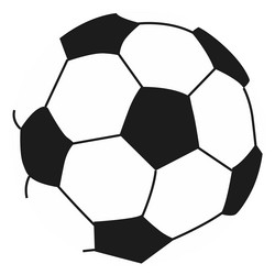 Pentagon football soccer silhouette Royalty Free Vector