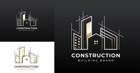 Architecture hotel building logo elegant luxury Vector Image