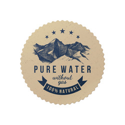 Organic natural spring water logo labels Vector Image
