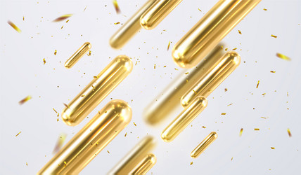 Abstract white gold smooth waves lines with glow Vector Image