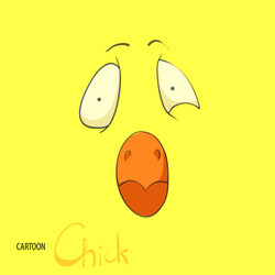 Chick face Royalty Free Vector Image - VectorStock
