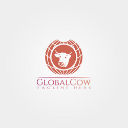 Cow farm icon template cattle farm symbol Vector Image