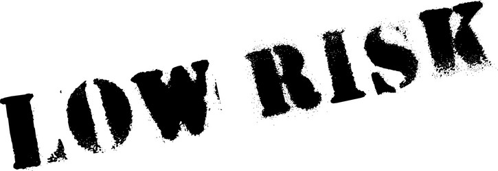 Low risk rubber stamp Royalty Free Vector Image