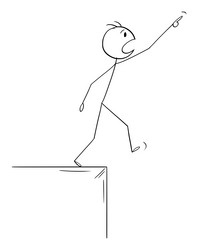 Cartoon man or businessman falling down from Vector Image