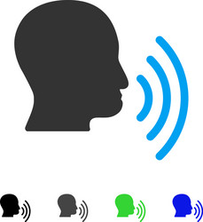 Speak voice icon person talk speech wave Vector Image