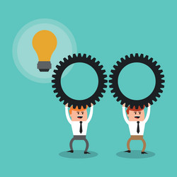 Project and strategy design businessman cartoon Vector Image