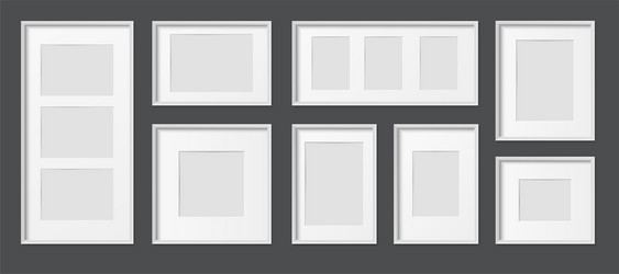 Template collage of sixteen frames images photo Vector Image