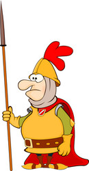 Knight joust colored cartoon Royalty Free Vector Image