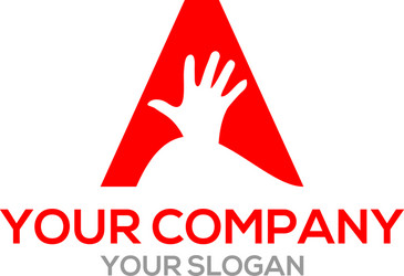 R hand logo design Royalty Free Vector Image - VectorStock