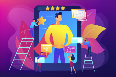 Impression management concept Royalty Free Vector Image