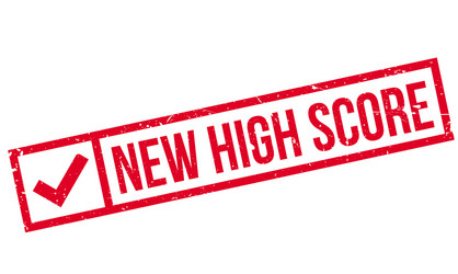 New high score rubber stamp Royalty Free Vector Image