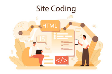 Web development concept website optimization Vector Image