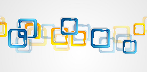 Blue yellow abstract technology futuristic banner Vector Image