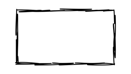 Doodle frames rectangle hand drawn borders Vector Image