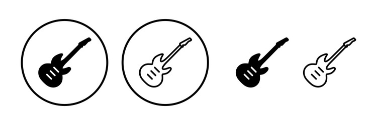 Guitar icon musical instrument sign Royalty Free Vector