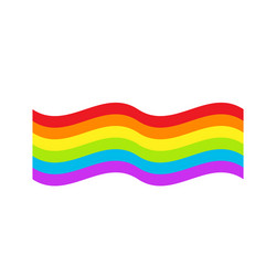 Abstract rainbow ribbon or banner lgbt pride flag Vector Image