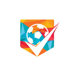 Check soccer logo design Royalty Free Vector Image