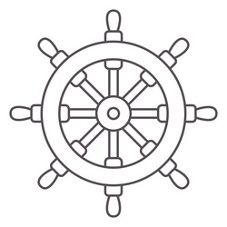 Modern ship rudder cut out Royalty Free Vector Image