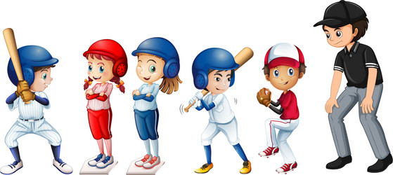 Cartoon boy playing baseball Royalty Free Vector Image