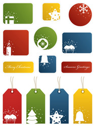 Christmas tree tags Royalty Free Vector Image - VectorStock