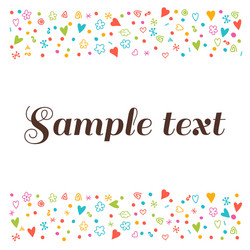 Cute postcard with colored design elements Vector Image