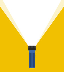 Flashlight with projection spotlight on banner Vector Image