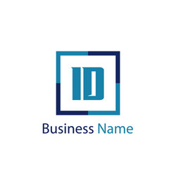 Initial letter id logo template design Royalty Free Vector