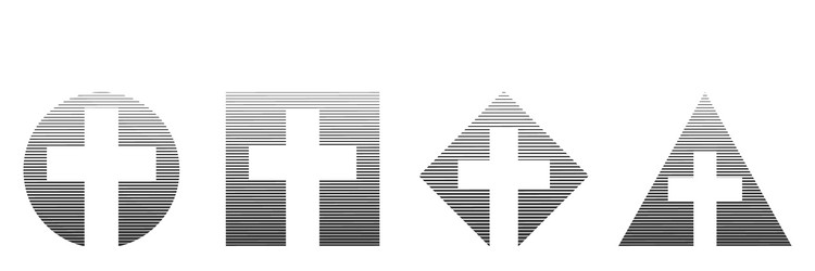 Christian cross with plant icon Royalty Free Vector Image