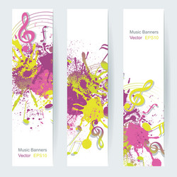 Abstract background with colorful music notes Vector Image