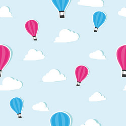 Hot air balloon with banner Royalty Free Vector Image