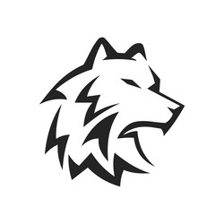 Wolf logo template isolated brand identity icon Vector Image