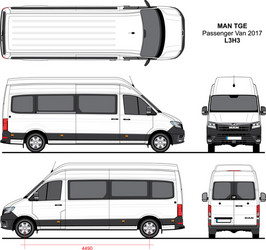 Man tge passenger van l3h3 and l4h3 2017 Vector Image