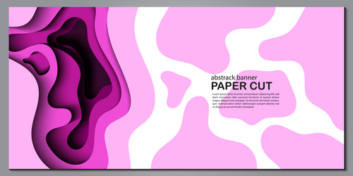Modern abstract paper cut out background Vector Image