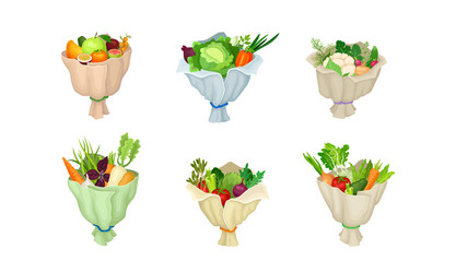 Ripe and juicy fruit vegetable bunch Royalty Free Vector