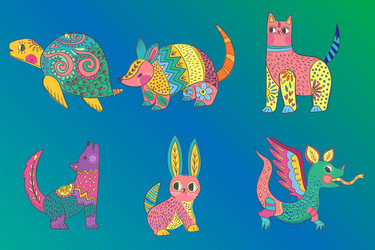 Alebrijes Vector Images (96)