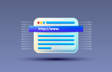 Transparent internet browser window user Vector Image