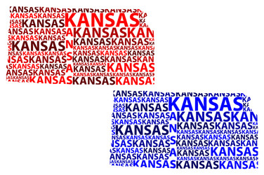 3d map of kansas Royalty Free Vector Image - VectorStock