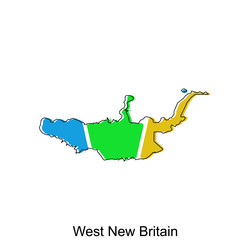 Map of east new britain modern outline high Vector Image