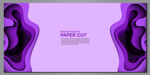 Modern abstract paper cut out background Vector Image