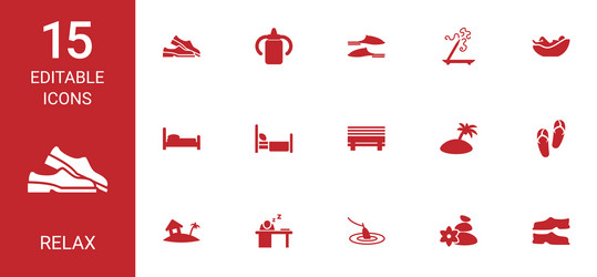 Relax icons Royalty Free Vector Image - VectorStock