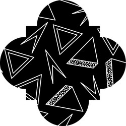 Seamless pattern label shape with geometric Vector Image