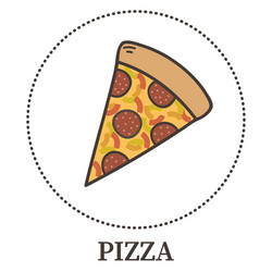 Delicious Pizza Slice Royalty Free Vector Image