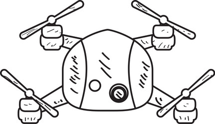 Drone toy sketch Royalty Free Vector Image - VectorStock
