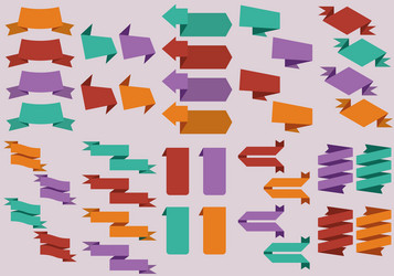 Flat design of web stickers Royalty Free Vector Image