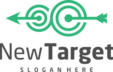 Infinity target logo template creative Royalty Free Vector