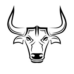 Taurus zodiac line art eps 10 Royalty Free Vector Image