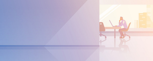 Office interior open-space flat design Royalty Free Vector